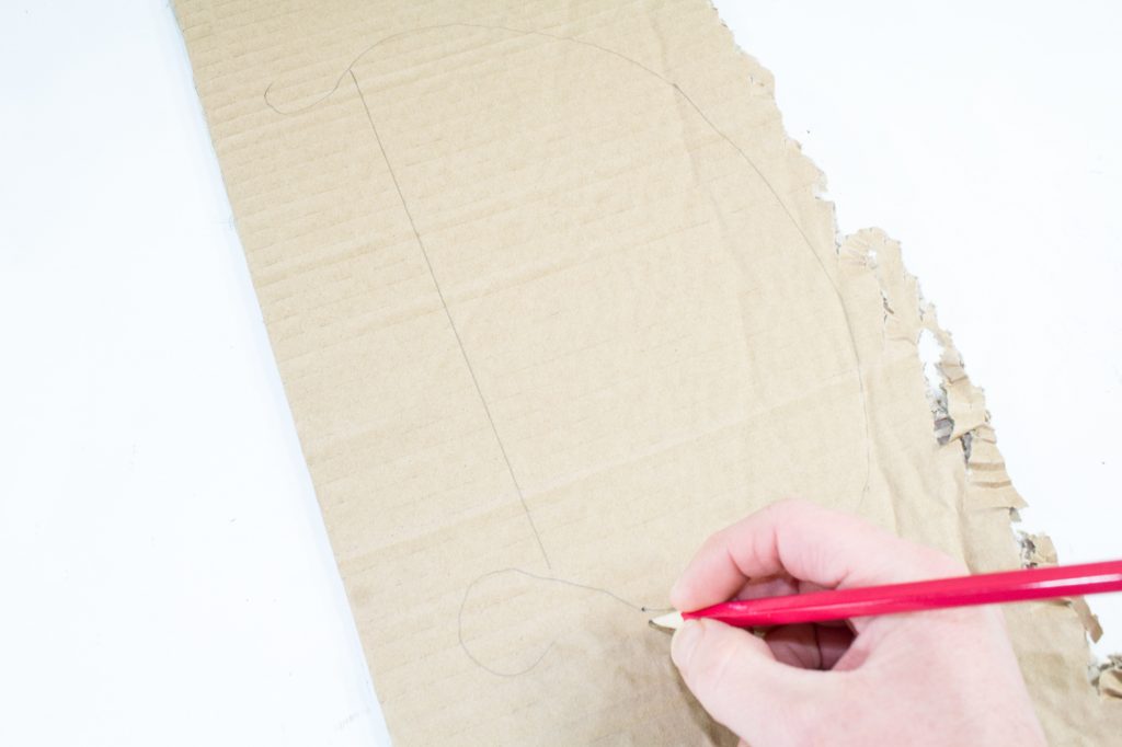 Upcycle Cardboard Boxes into a Door Hanger - The Hobby Wife