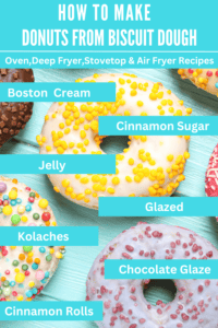 Easy Canned Biscuit Donut Recipe + Fillings & Glazes - The Hobby Wife